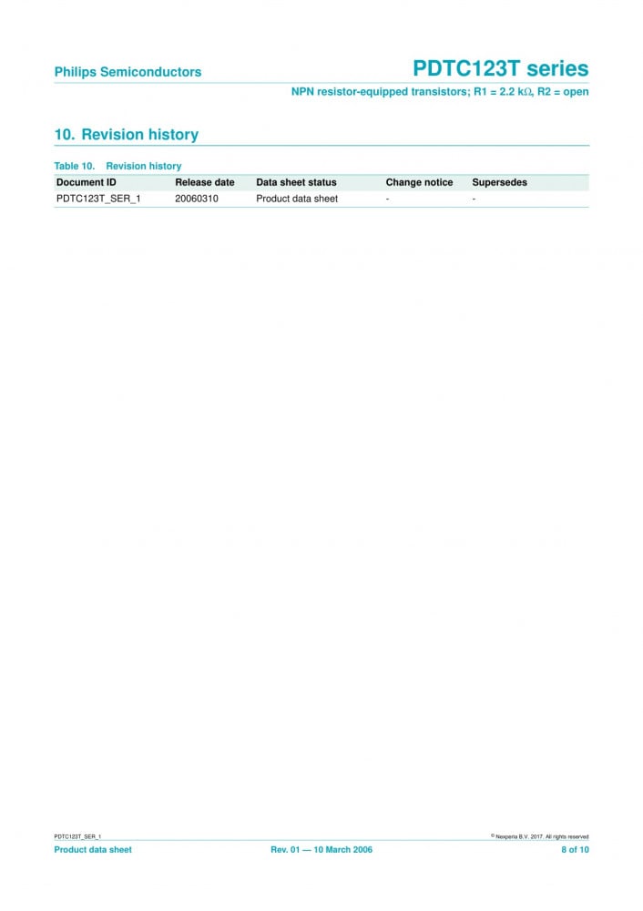 PDTC123TU datasheet page 8