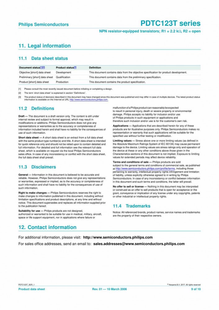 PDTC123TU datasheet page 9