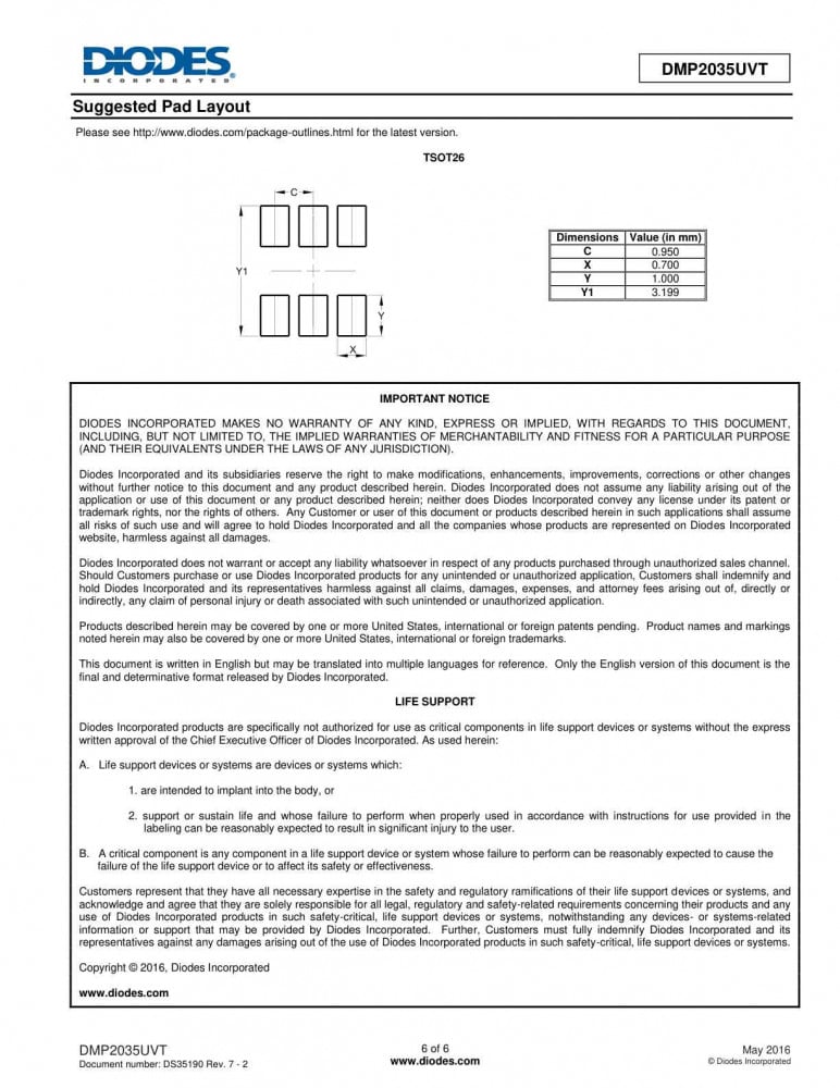 DMP2035UVT-7 datasheet page 6