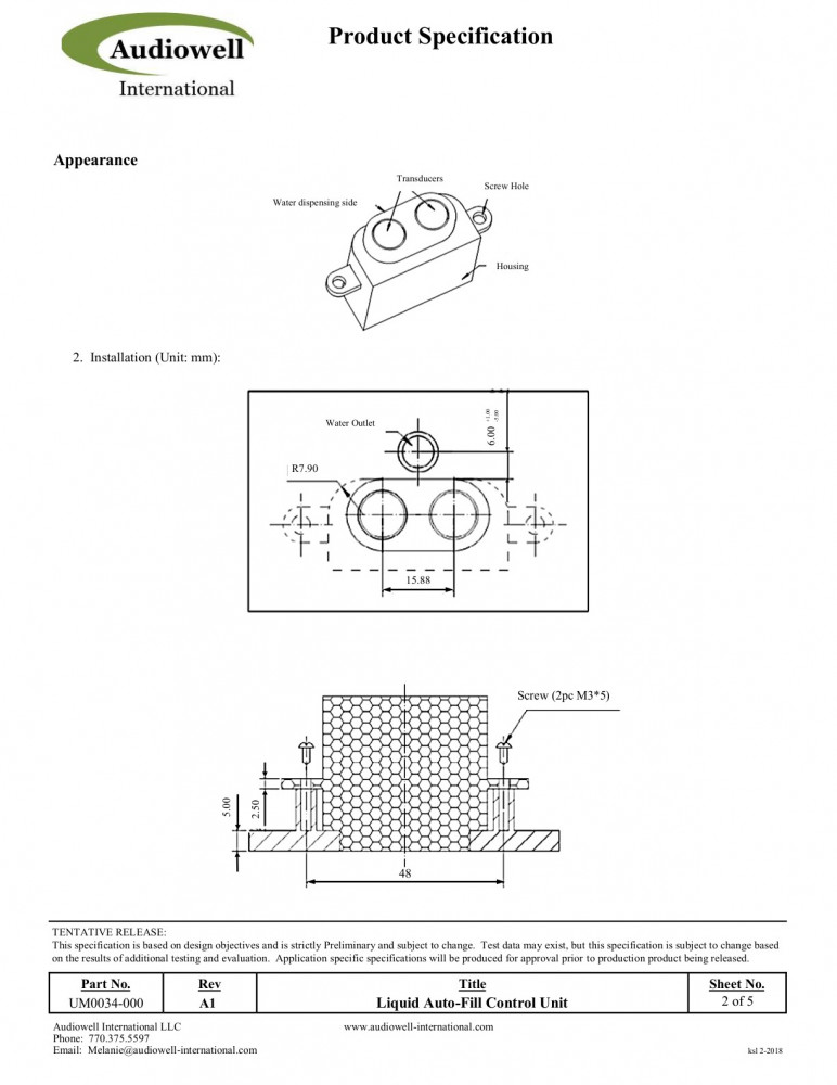 UM0034-000 datasheet page 2