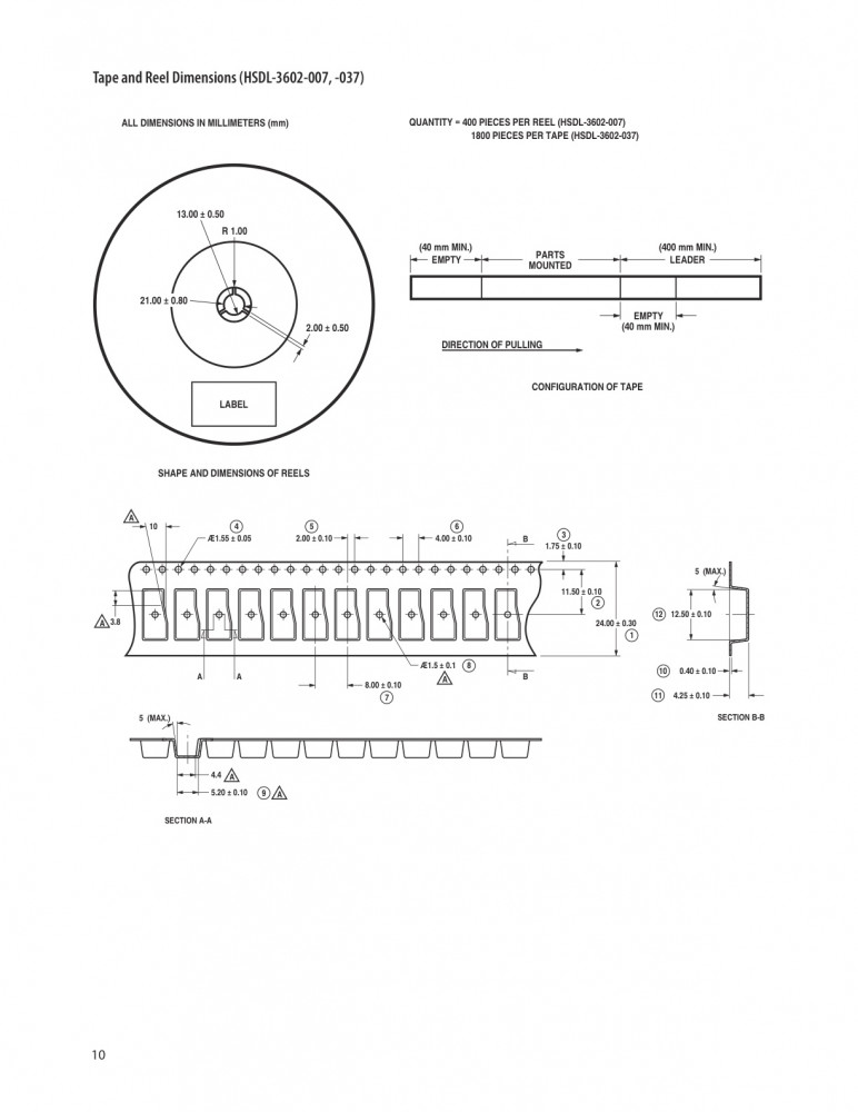 HSDL-3602 datasheet page 10
