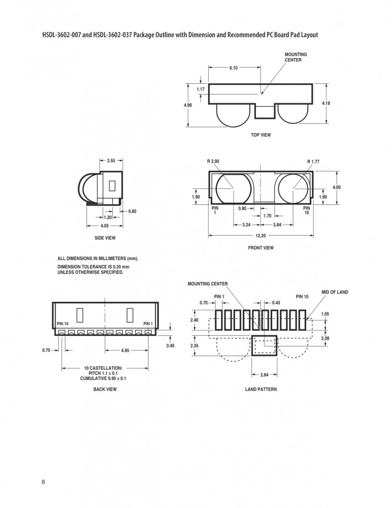 HSDL-3602 datasheet page 8