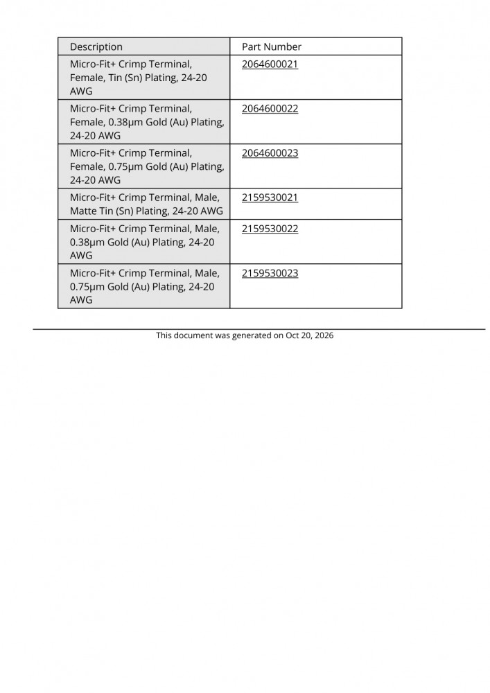 Molex 2037023500 tooling document, page 3