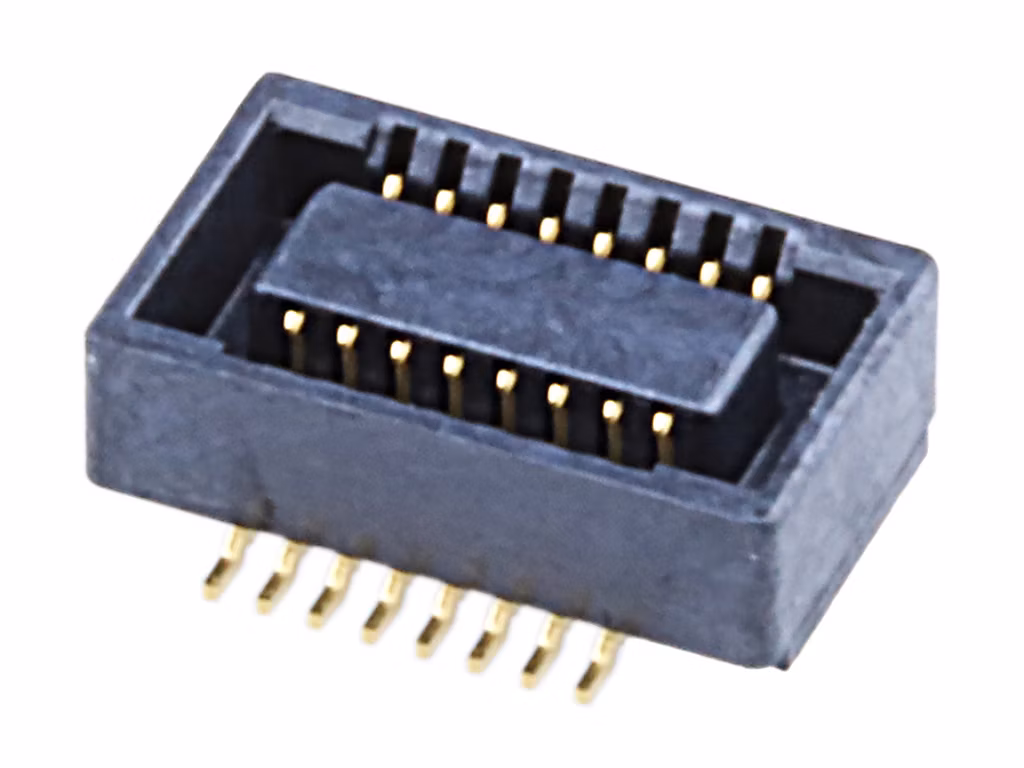 0.50mm Pitch SlimStack Receptacle, Surface Mount, Dual Row, Vertical, 3.00 and 4.00mm Stacking Heights, Lower Circuit Size Version, Black, 40 Circuits