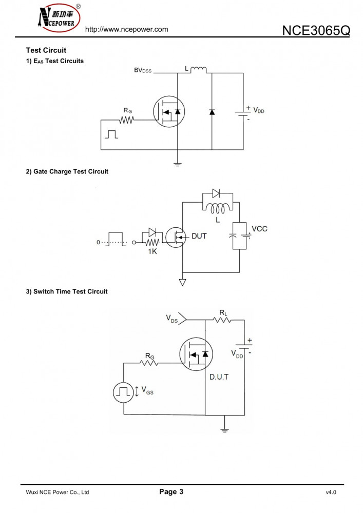 NCE3065Q datasheet page 3
