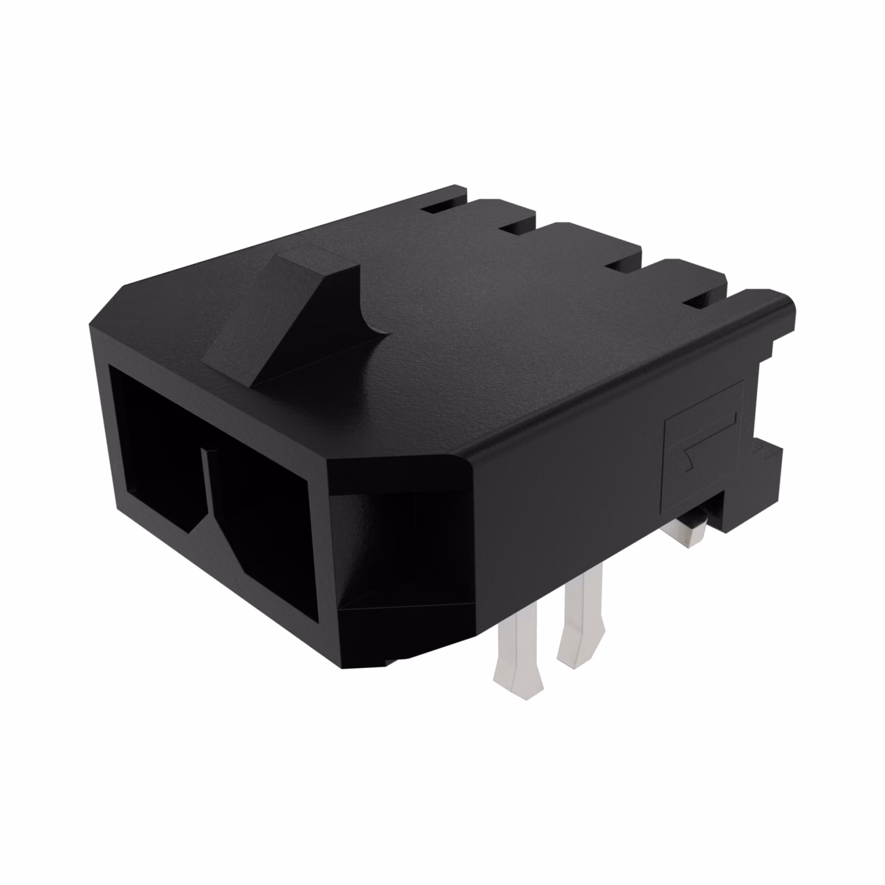 Micro-Fit+ Right-Angle Header, Surface Mount, 3.00mm Pitch, Single Row, 2 Circuits, 0.76µm Gold (Au) Plating, Glow-Wire Capable, Press Clip, Black, Tape and Reel for sale