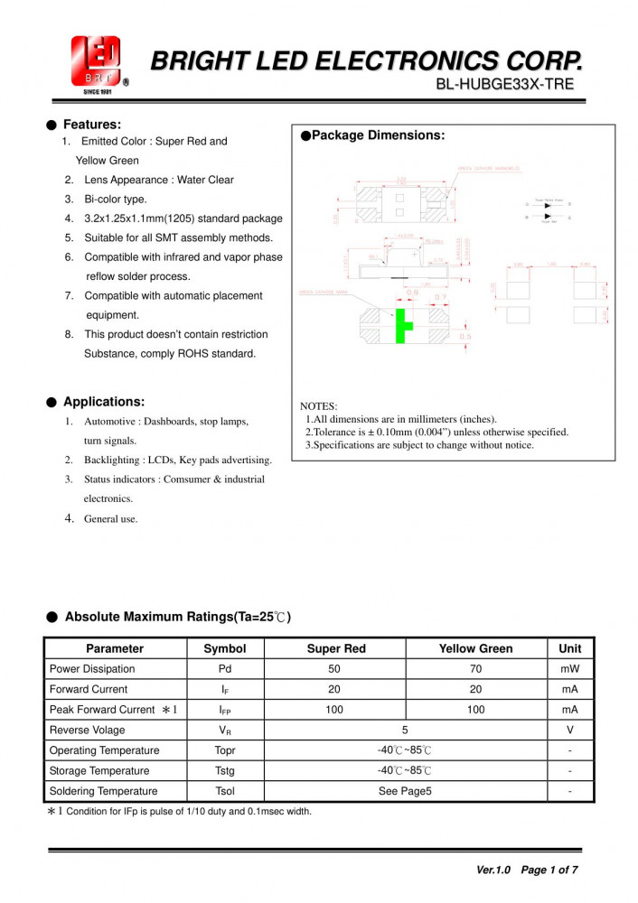 BL-HUBGE33X-TRE document page 1