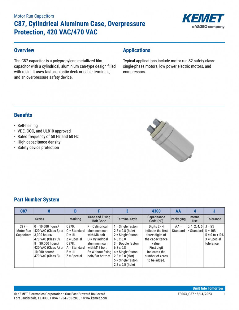 C878BF35160AA0J datasheet page 1