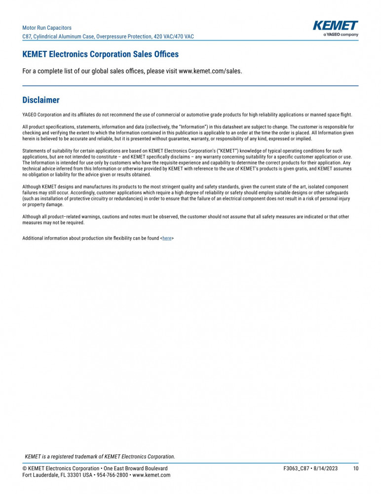 C878BF35160AA0J datasheet page 10