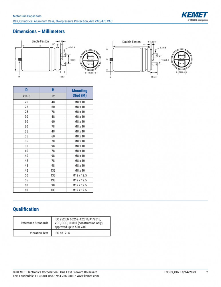 C878BF35160AA0J datasheet page 2