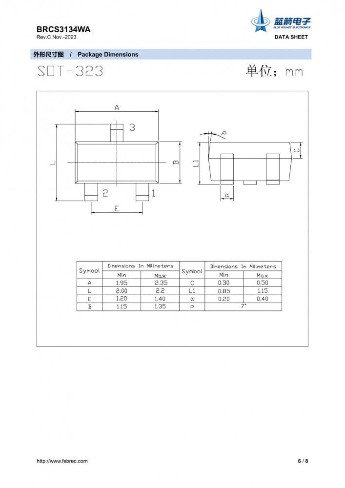 BRCS3134WA datasheet page 6