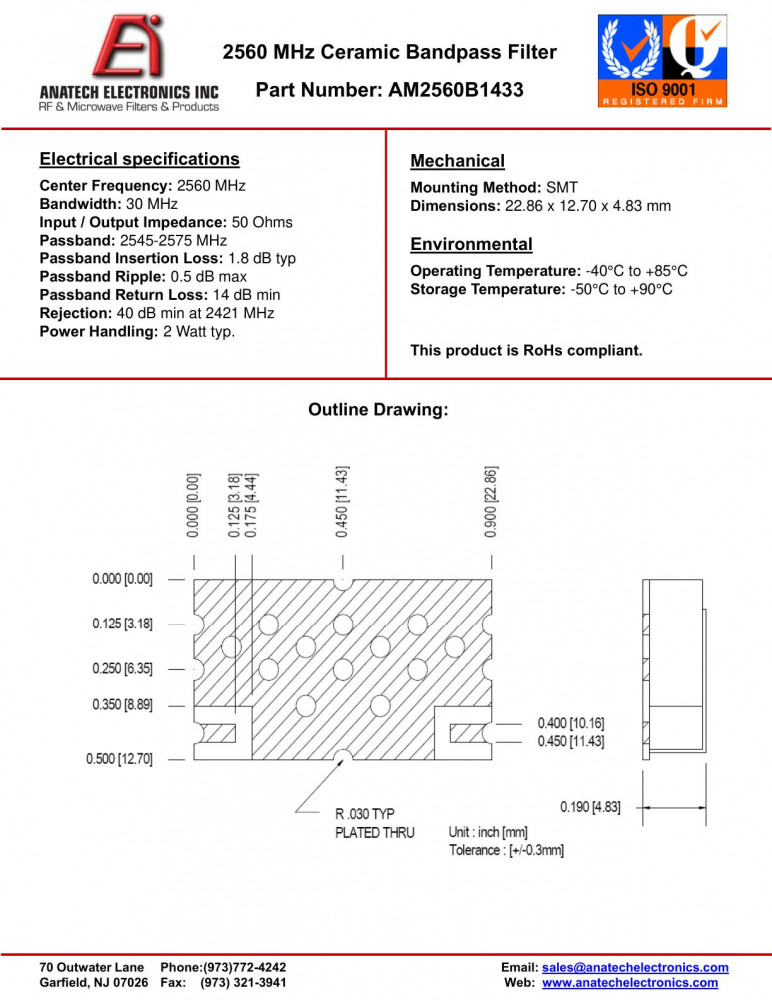 AM2560B1433 outline drawing