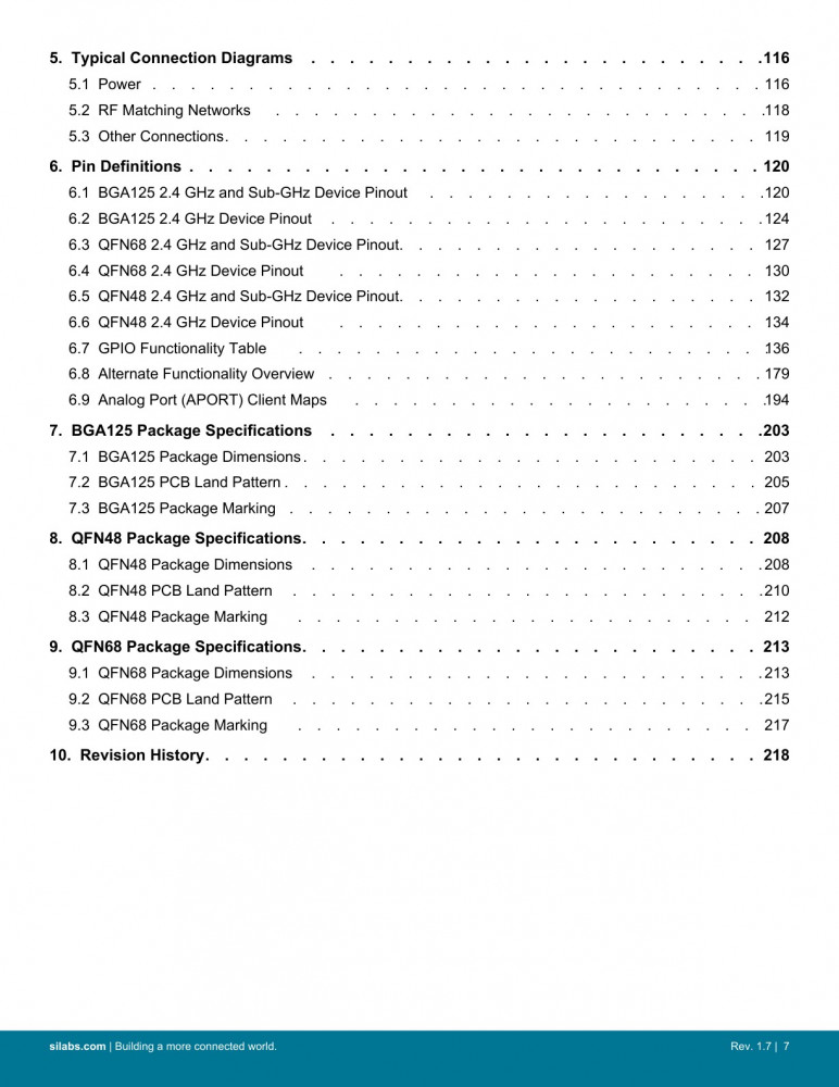 EFR32BG12 datasheet page 7