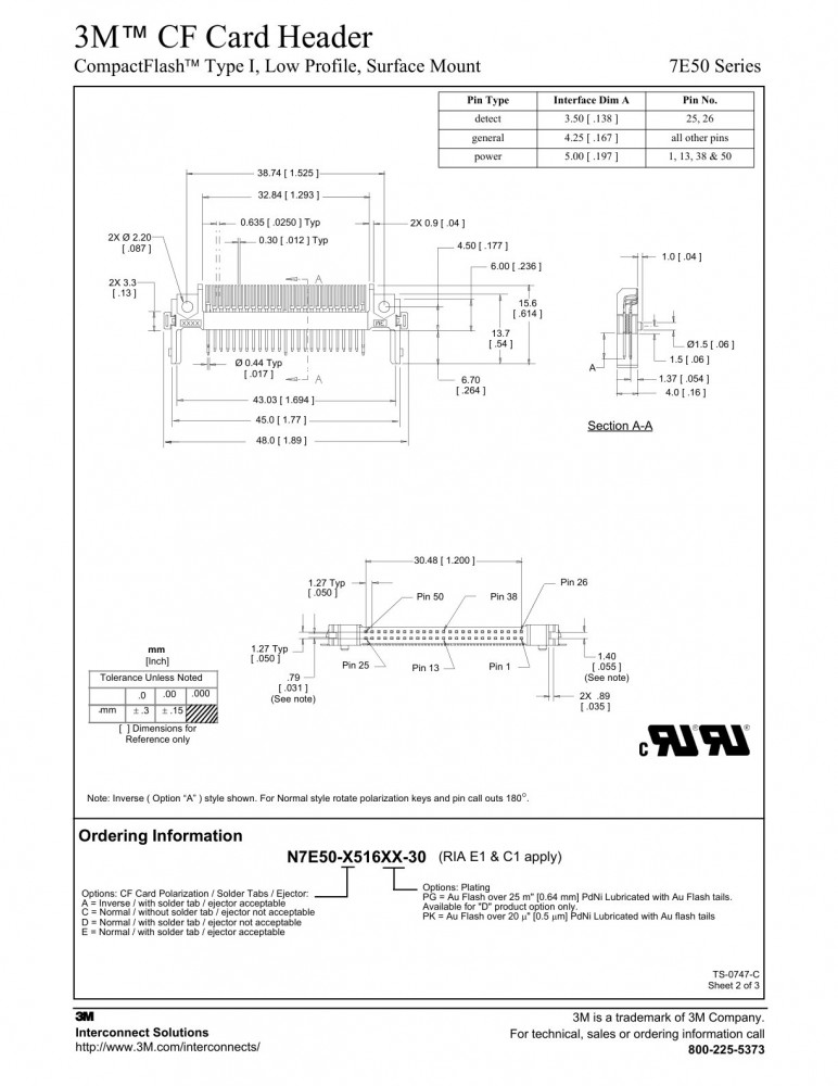 3M D7E50-8316-03 technical document page 2