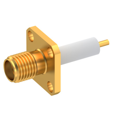 SMA / ADJUSTABLE SQUARE FLANGE JACK RECEPTACLE WITH CYLINDRICAL CONTACT for sale