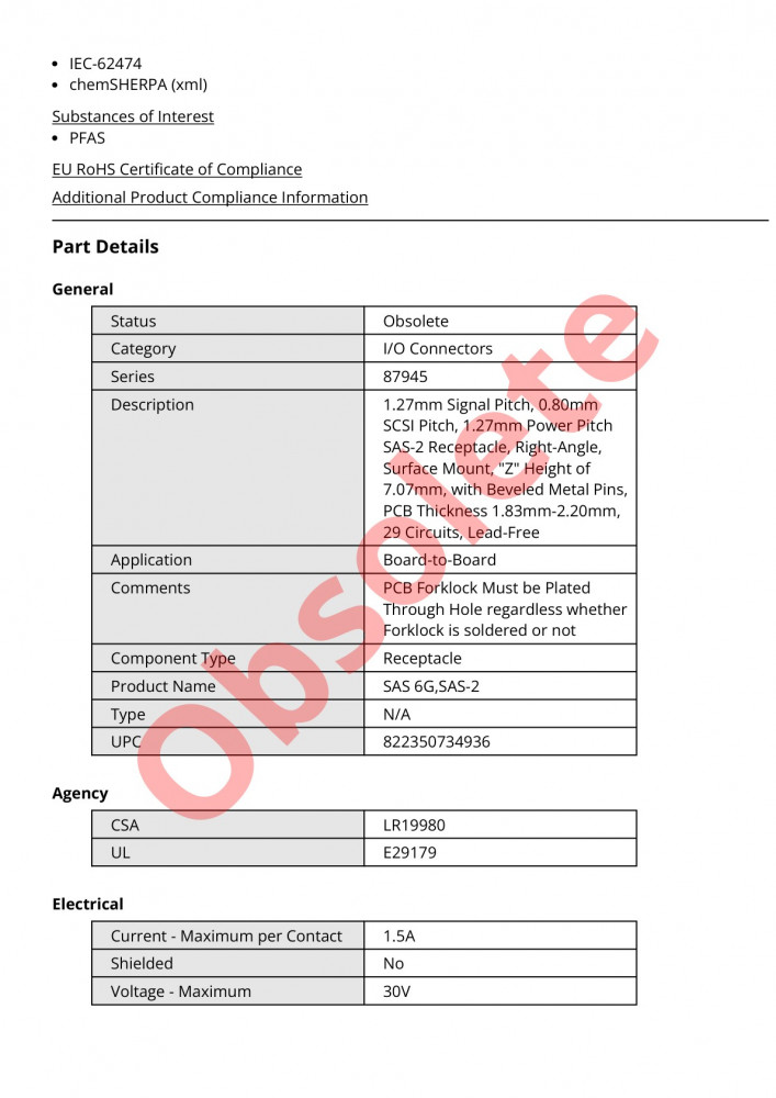 Molex 879451001 technical document page 2