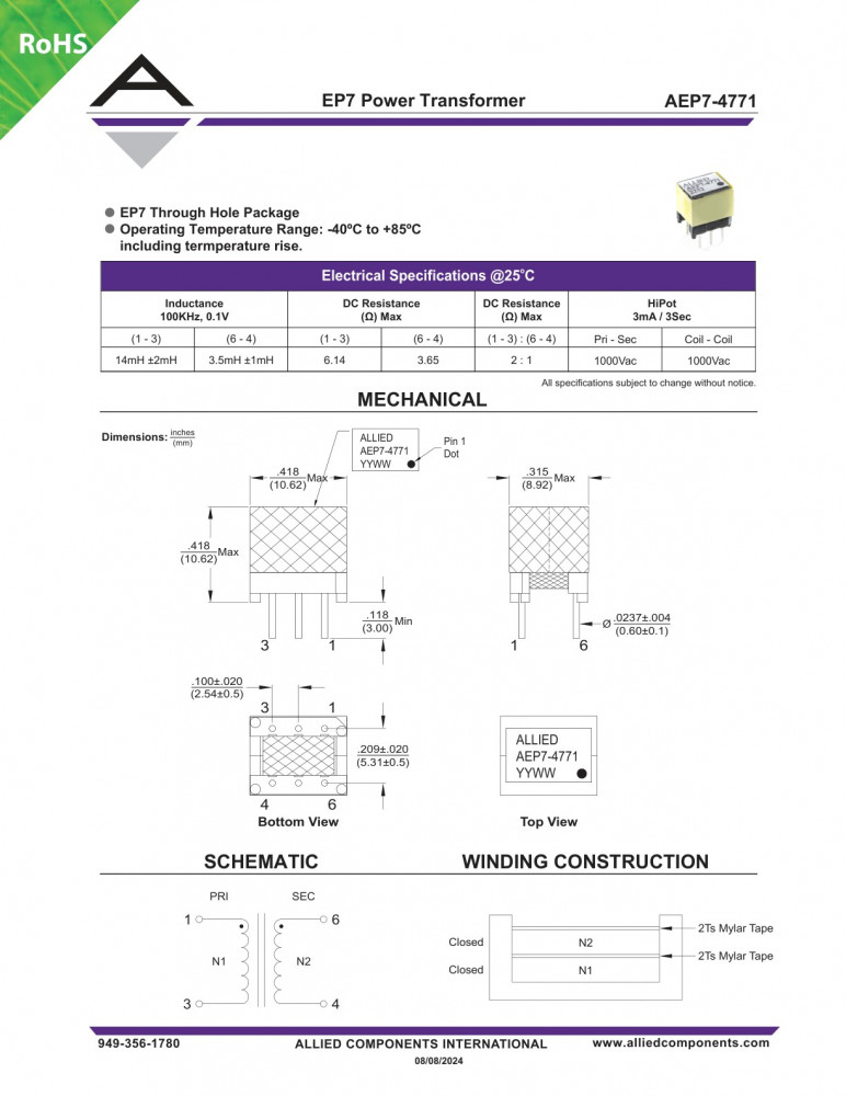 AEP7-4771 EP7 product specification document