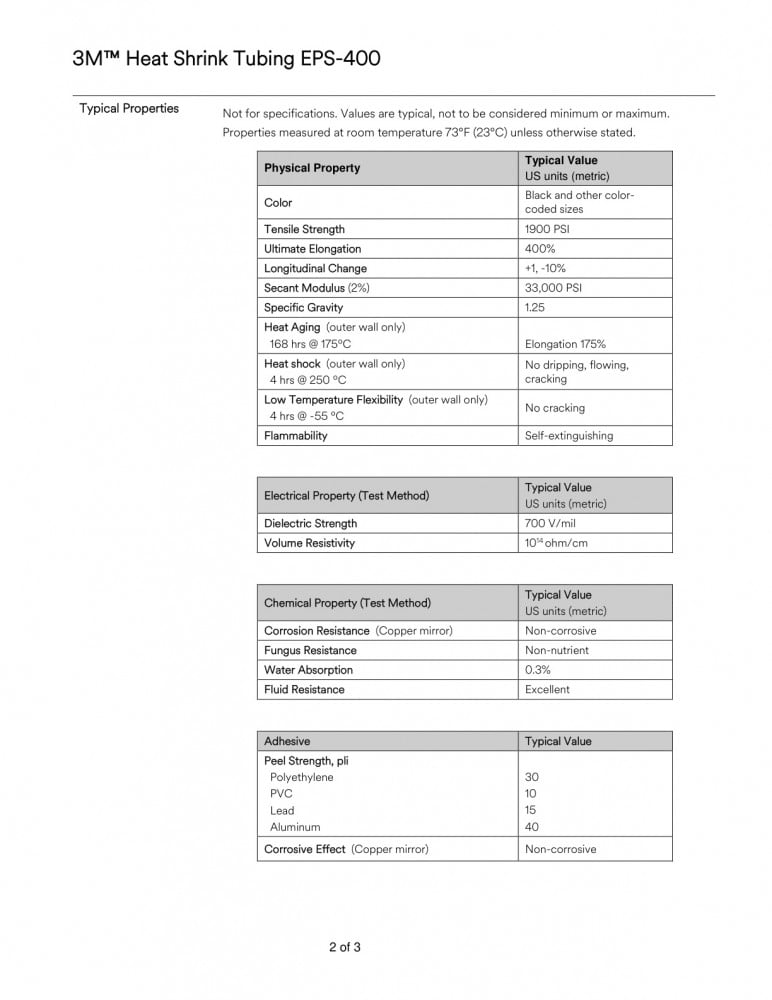 3M EPS-400 datasheet page 2
