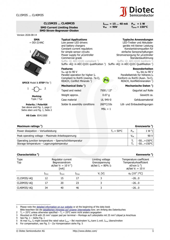 CL40M35-AQ datasheet page 1