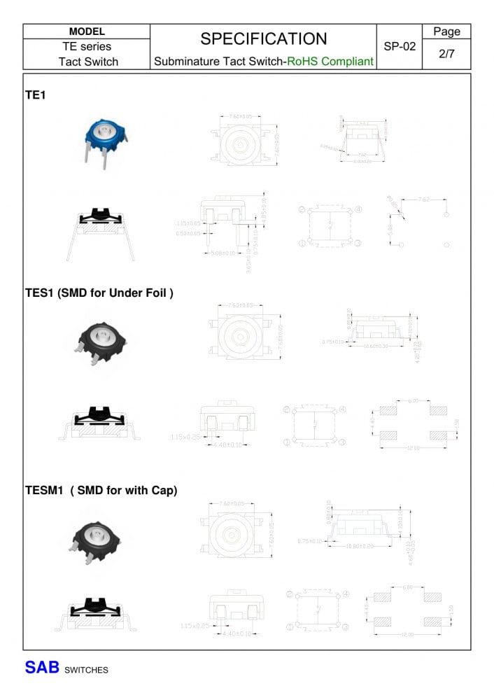 BIWIN TE series datasheet page 2