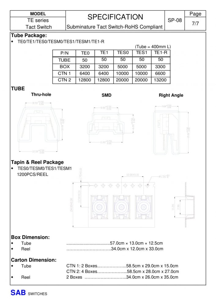 BIWIN TE series datasheet page 7