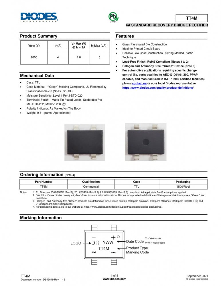 TT4M datasheet page 1