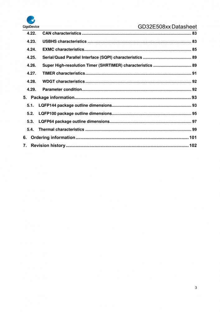 GD32E508xx datasheet page 4