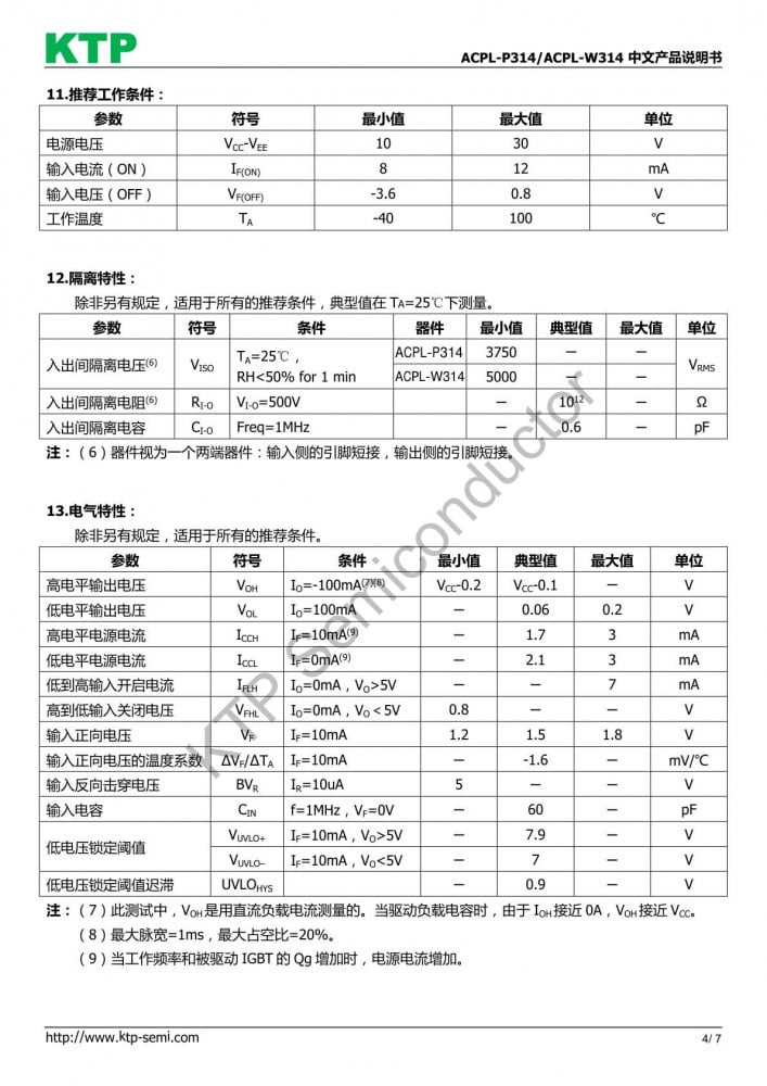 ACPL-W314-C5L0 technical document page 4