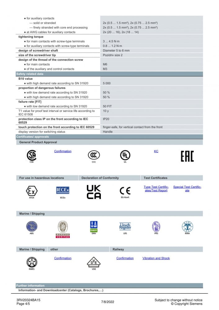 3RV20324BA15 technical document page 4
