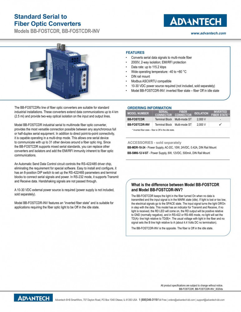 BB-FOSTCDR-INV technical document page 1