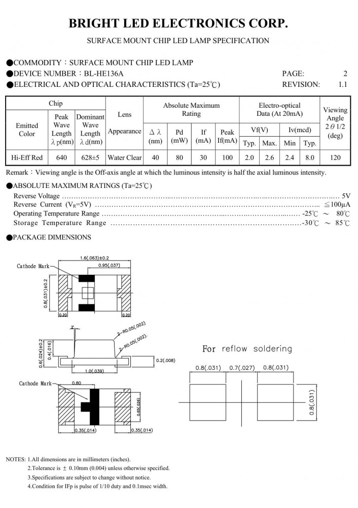 BL-HE136A series specification page 1
