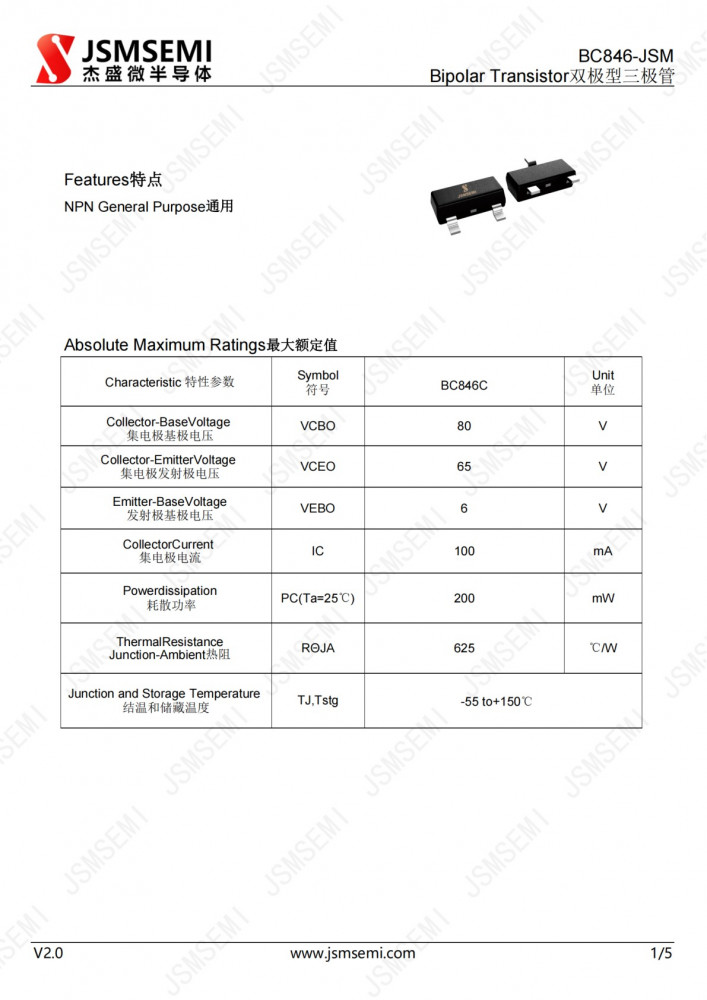 BC846-JSM datasheet page 1