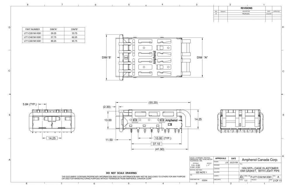 Amphenol U77-C641M-2081 drawing page 2