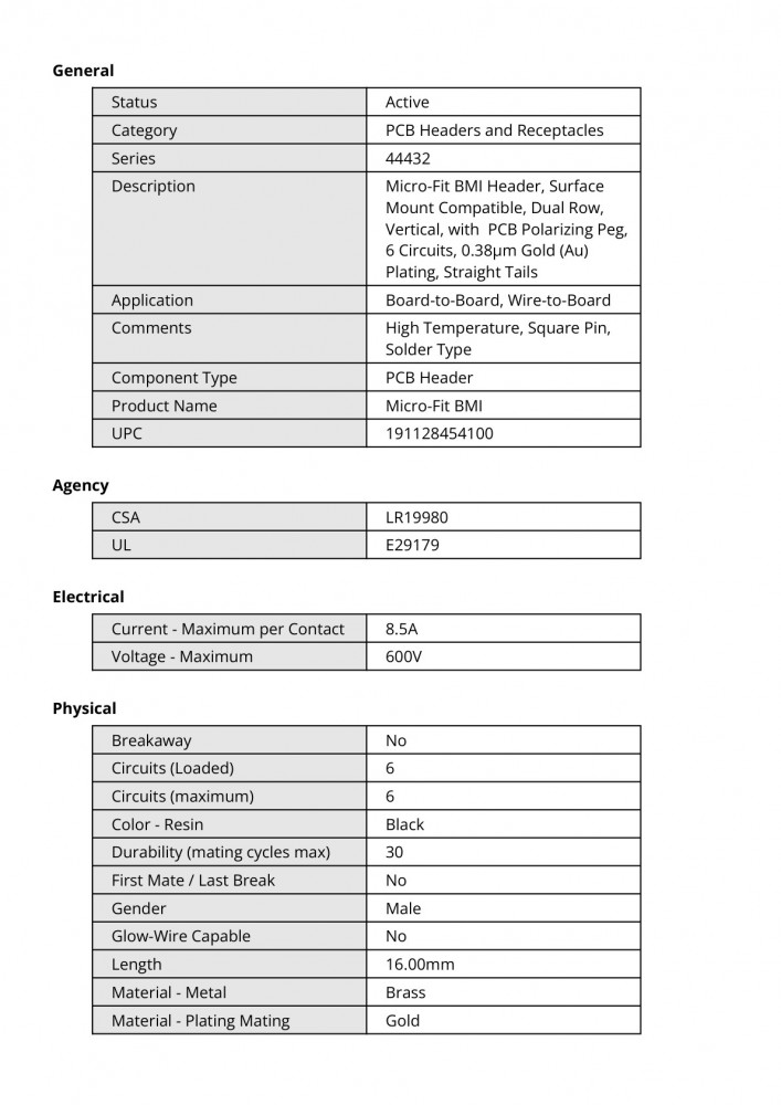 MOLEX 444320611 document page 2