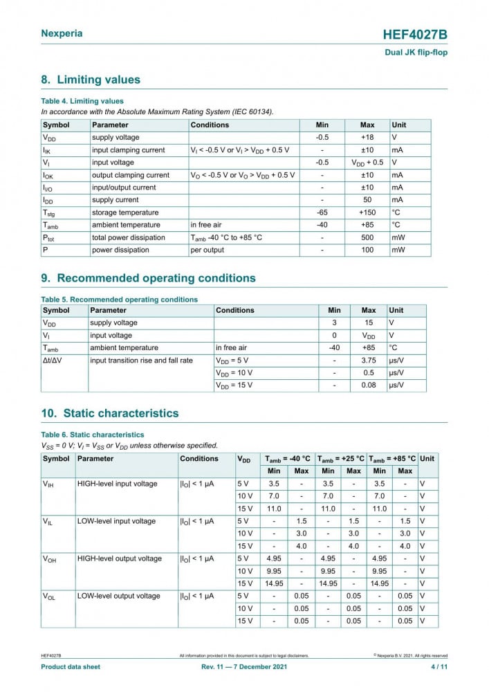 HEF4027BT datasheet page 4