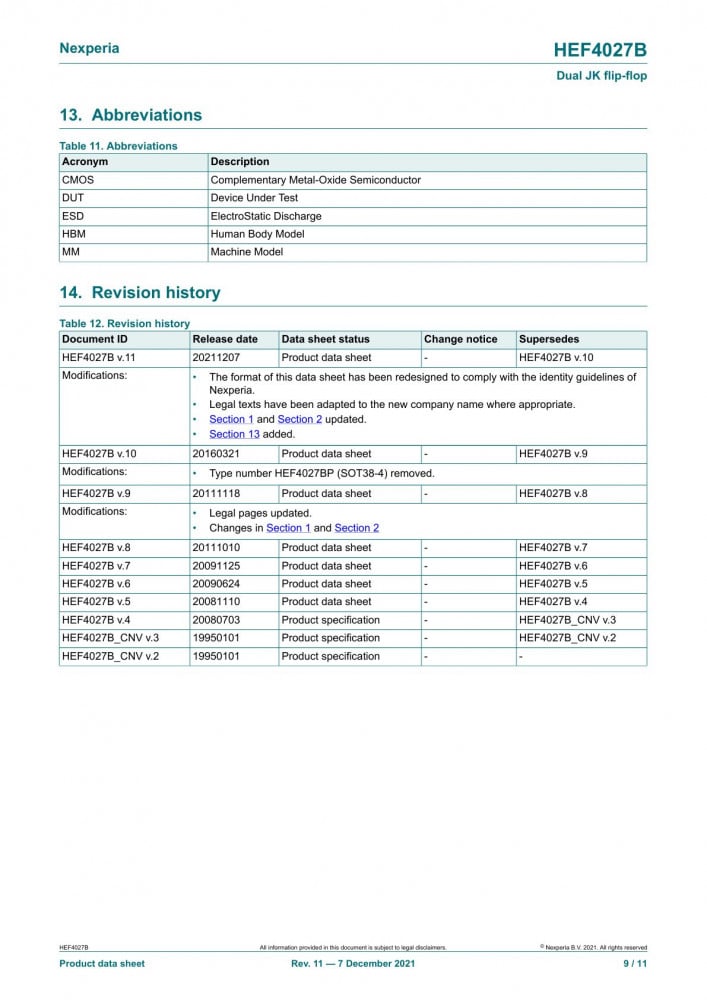 HEF4027BT datasheet page 9