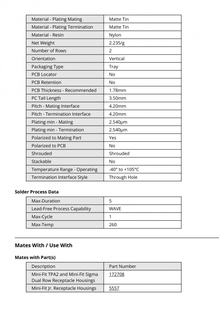MOLEX 434600013 document page 3