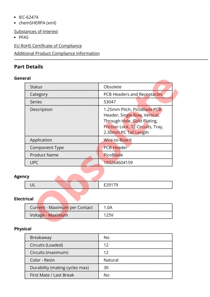 MOLEX 530471270 product drawing image 2