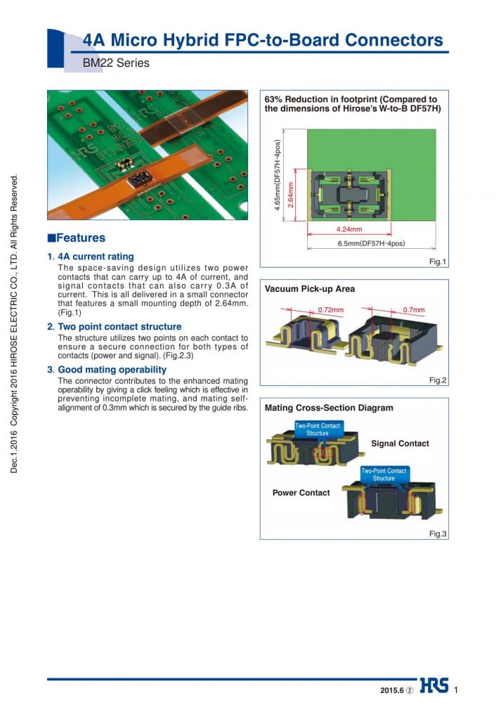 HRS BM22 series datasheet page 1