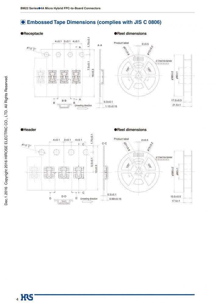 HRS BM22 series datasheet page 4