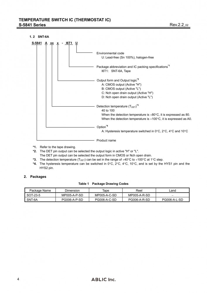 S-5841 datasheet page 4