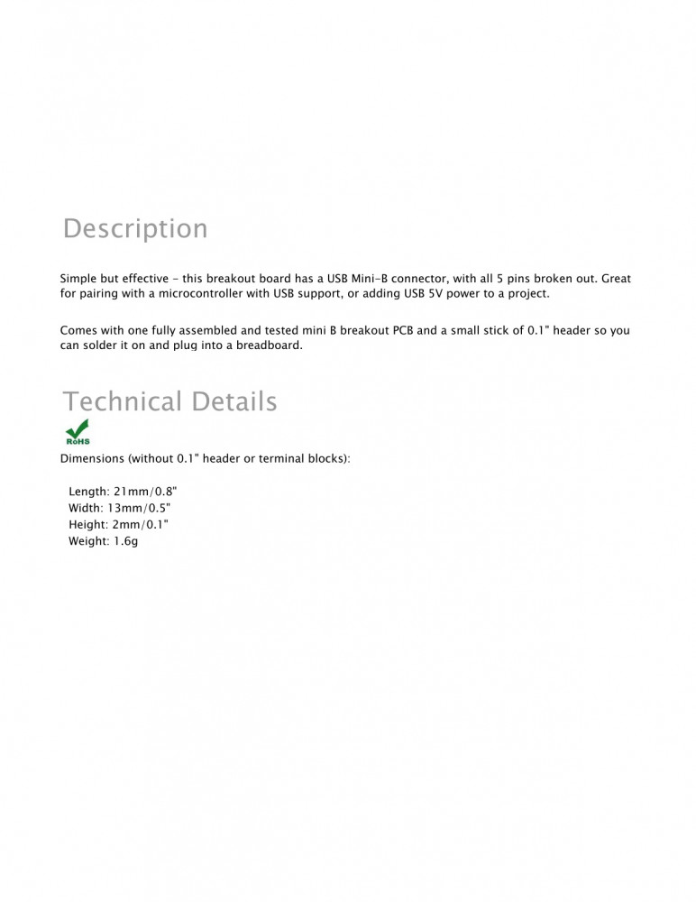Adafruit 1764 technical document page 2