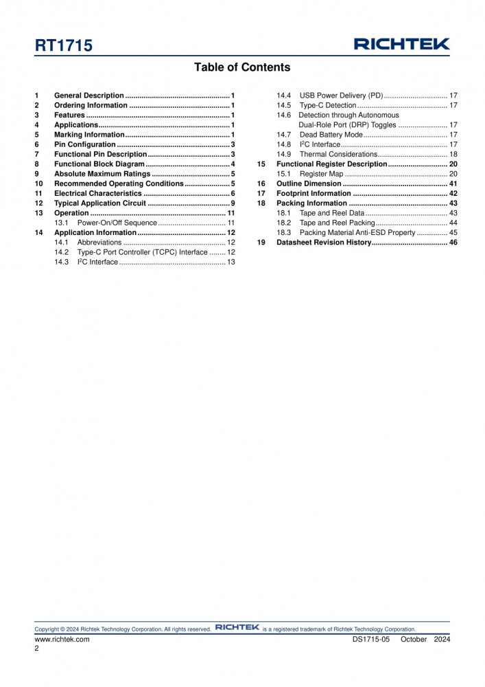 RT1715 datasheet page 2