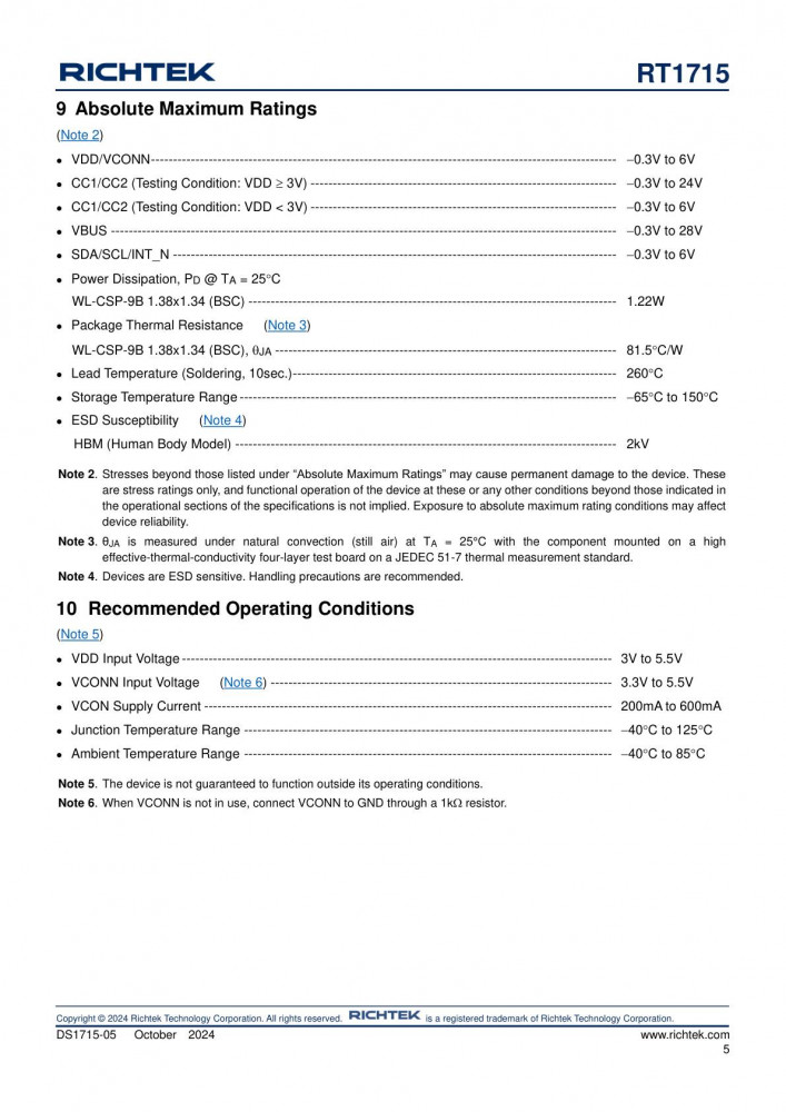 RT1715 datasheet page 5