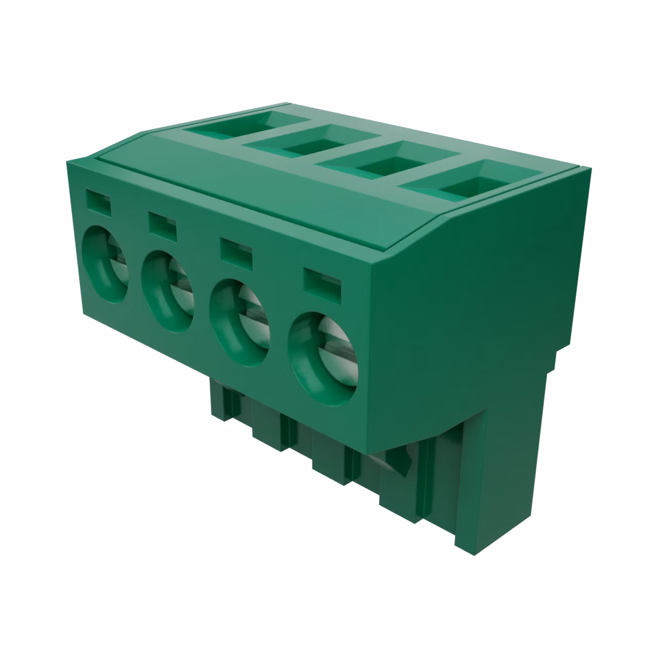 5.08mm Pitch Eurostyle Horizontal Plug, with Reverse Imprinting, Green Housing, Gold (Au) Plated, 4 Circuits for sale