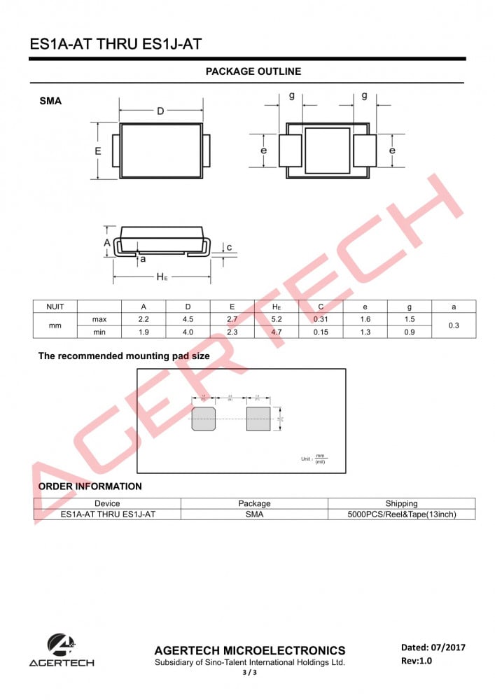 ES1J-AT datasheet page 3