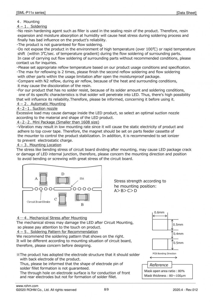 ROHM SML-P11DTT86R datasheet page 8