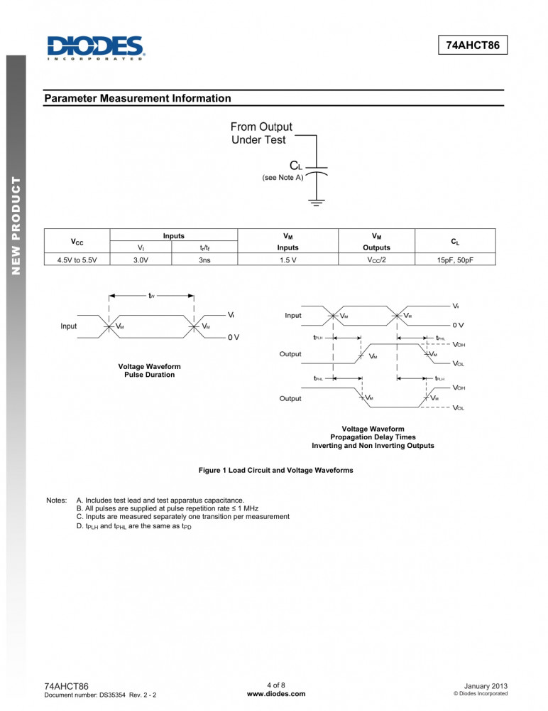 74AHCT86T14-13 datasheet page 4
