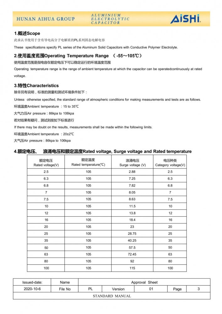 AISHI SPL1DM821F20C35RS103 specification page 3
