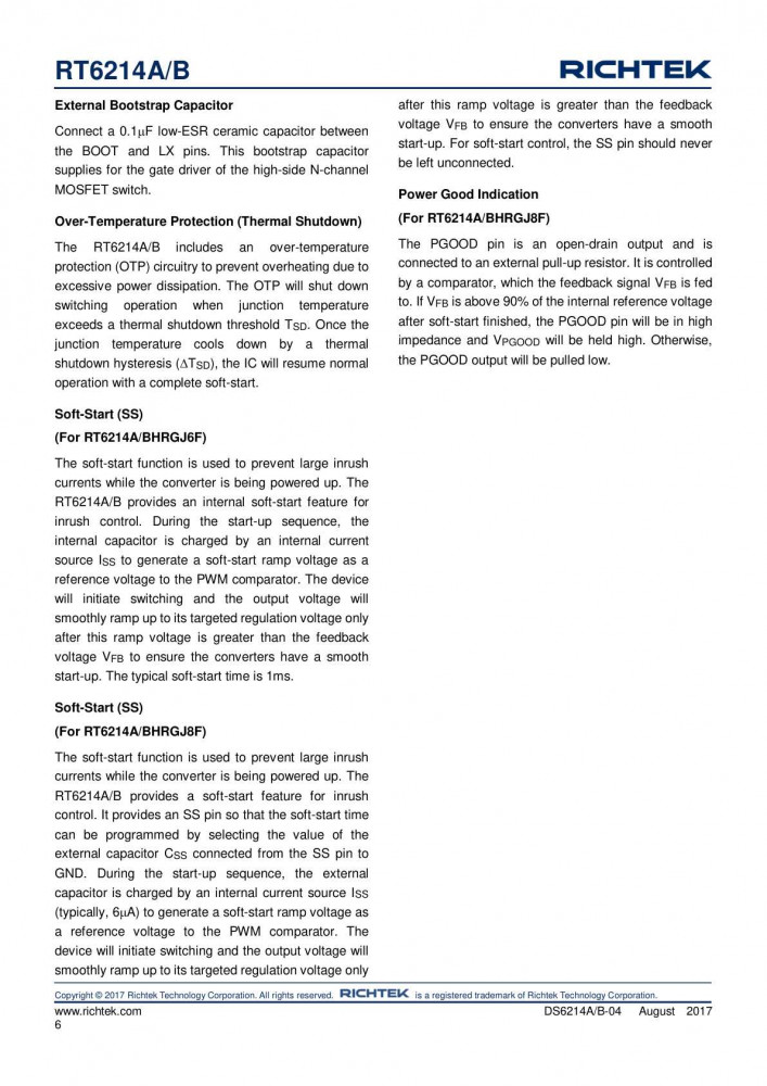 RT6214A datasheet page 6